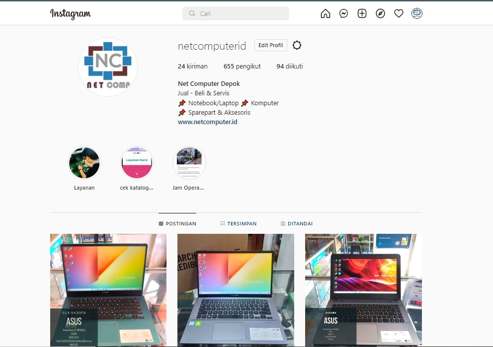 Cara Menggunakan Instagram Di Laptop Atau PC - Net Computer